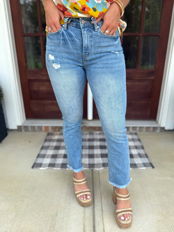 JUNIPER High Rise Raw Hem Jeans (S-3X) | Plus Size Bottoms | Sizes ...